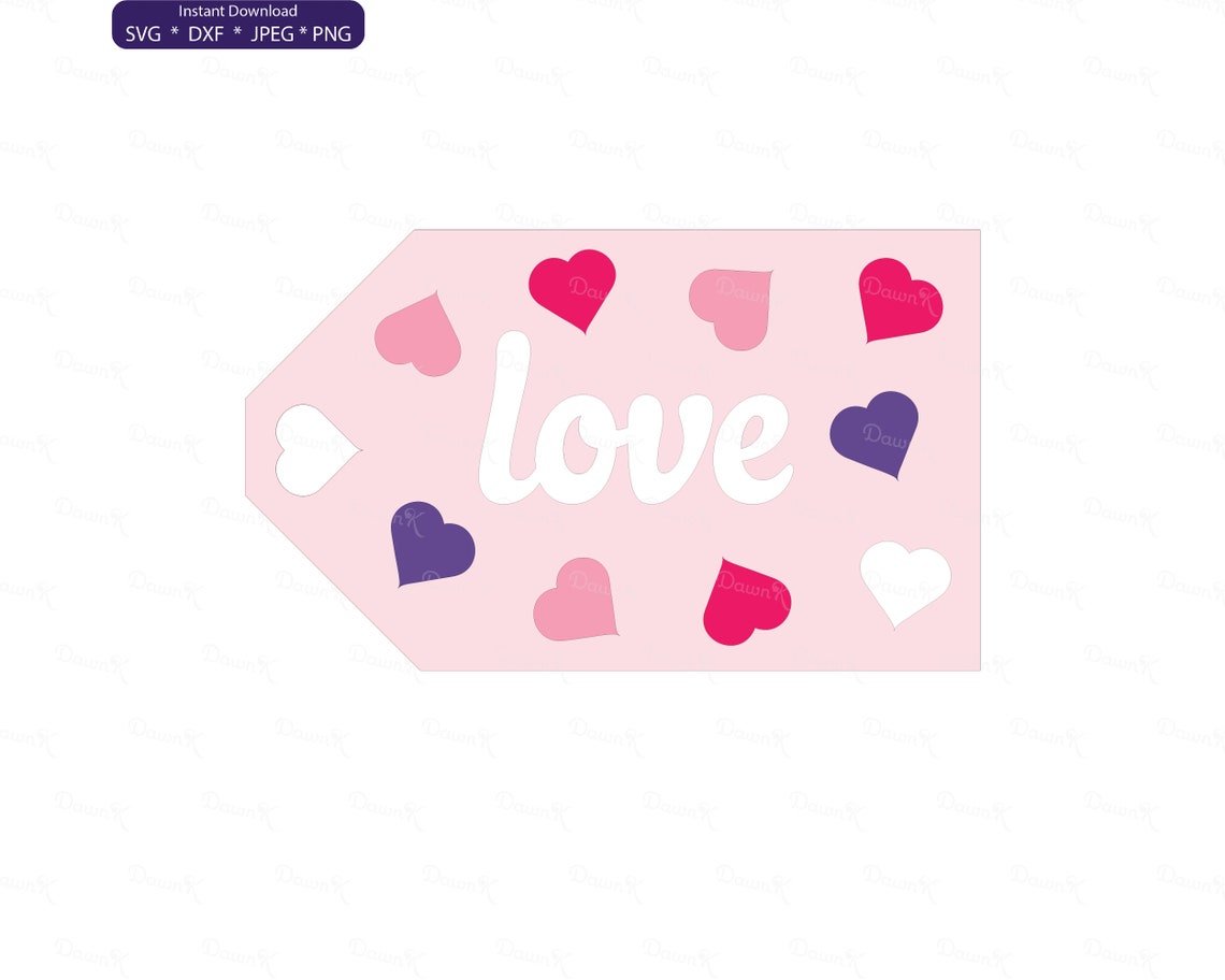 Love Gift Tag Svg, Love Svg, Gift Tag Svg, Heart Svg, Valentine Svg ...