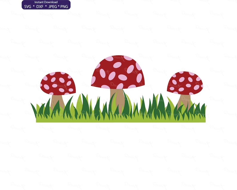 Red Mushroom Svg Garden Svg Mushroom Png Mushroom Clip Art - Etsy UK