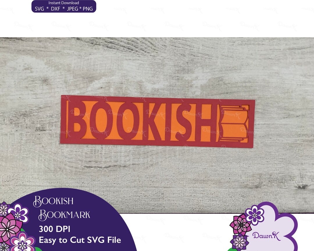 Bookish Bookmark: Intricate Book Design Cutout - Reader's Delight Gift ...