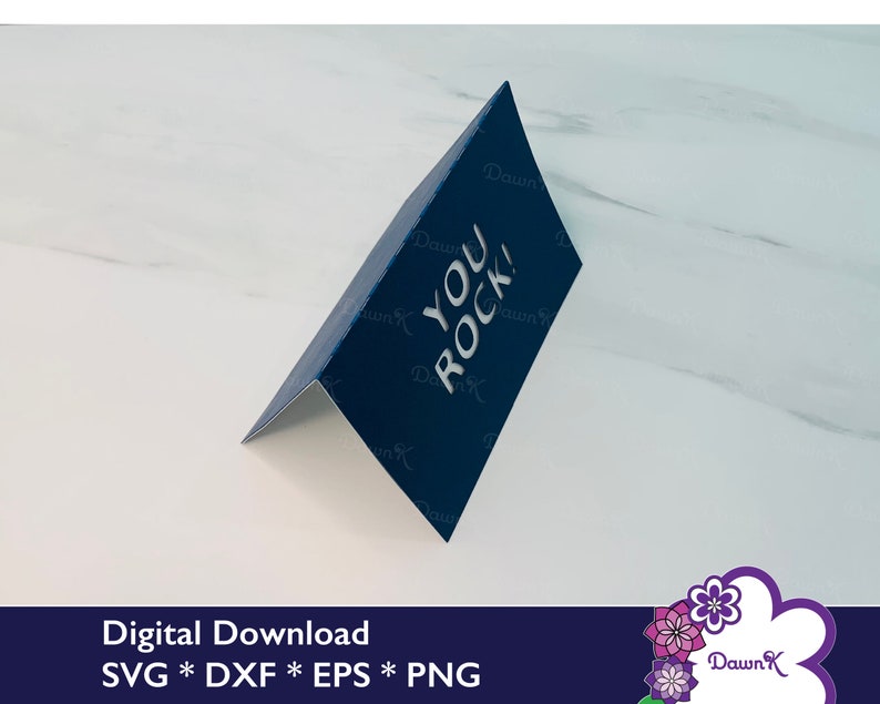 You Rock SVG Card Modern Minimalist Simple Thank You Card - Etsy