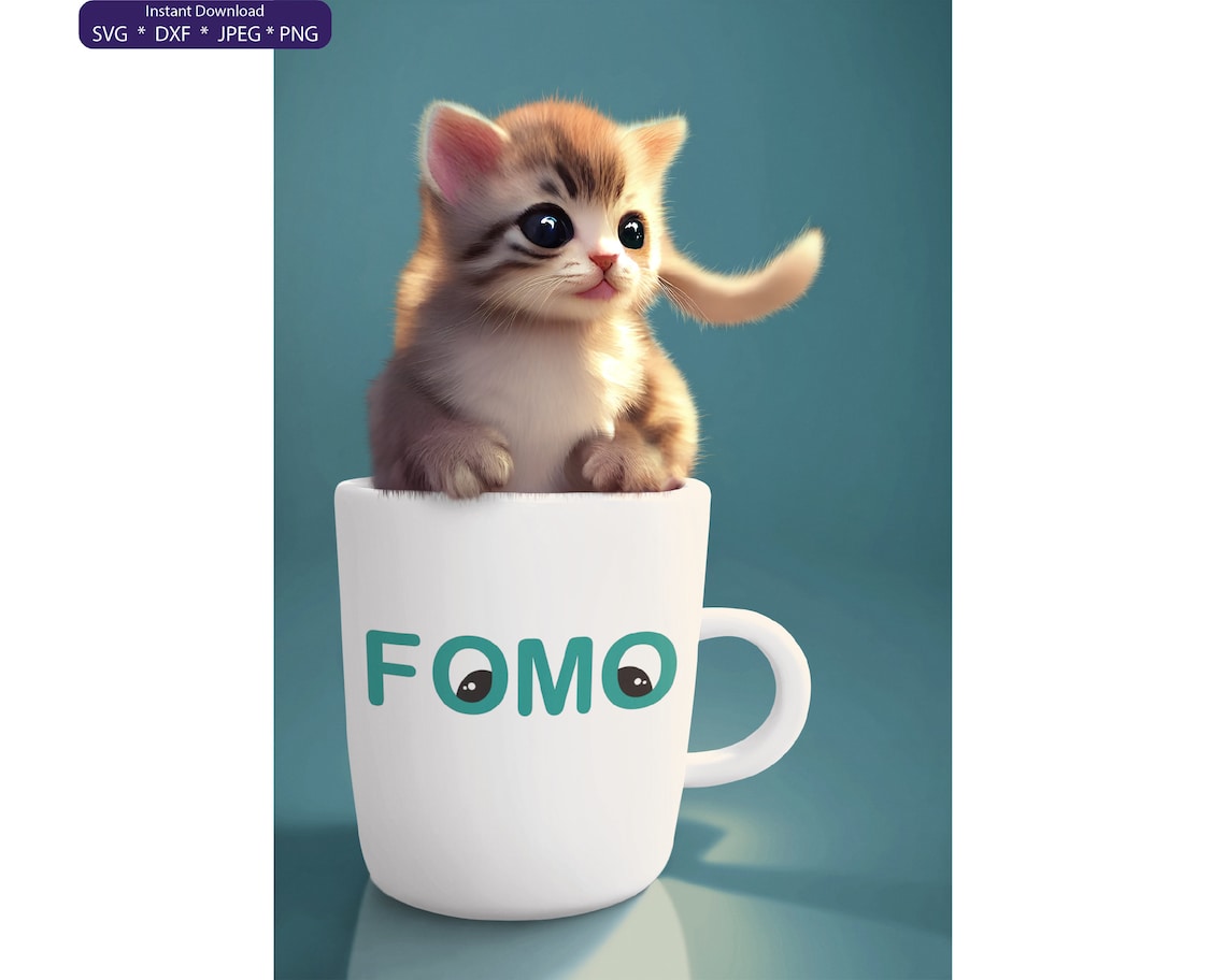 FOMO, Fomo Svg, Fear of Missing Out, Silly, Fun, Manga Eyes, Teal, SVG ...
