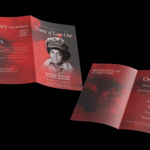 4 Page Funeral Program Template - Etsy