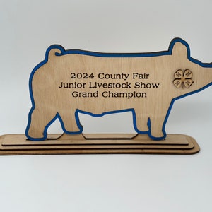 Market Barrow Hog Pig Show Award for Livestock Show Expo 4H Trophy - Etsy
