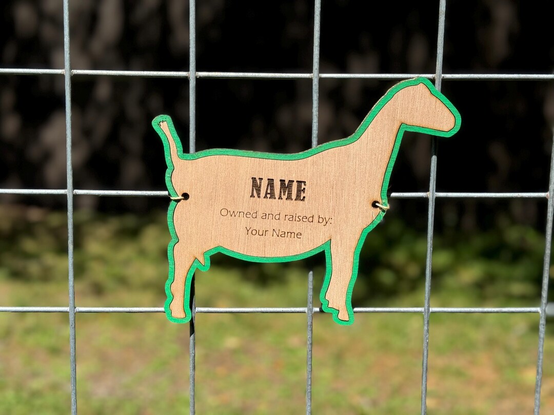 Customizable Lamancha Goat Stall Tag or Name Plate Label for Fairs and ...