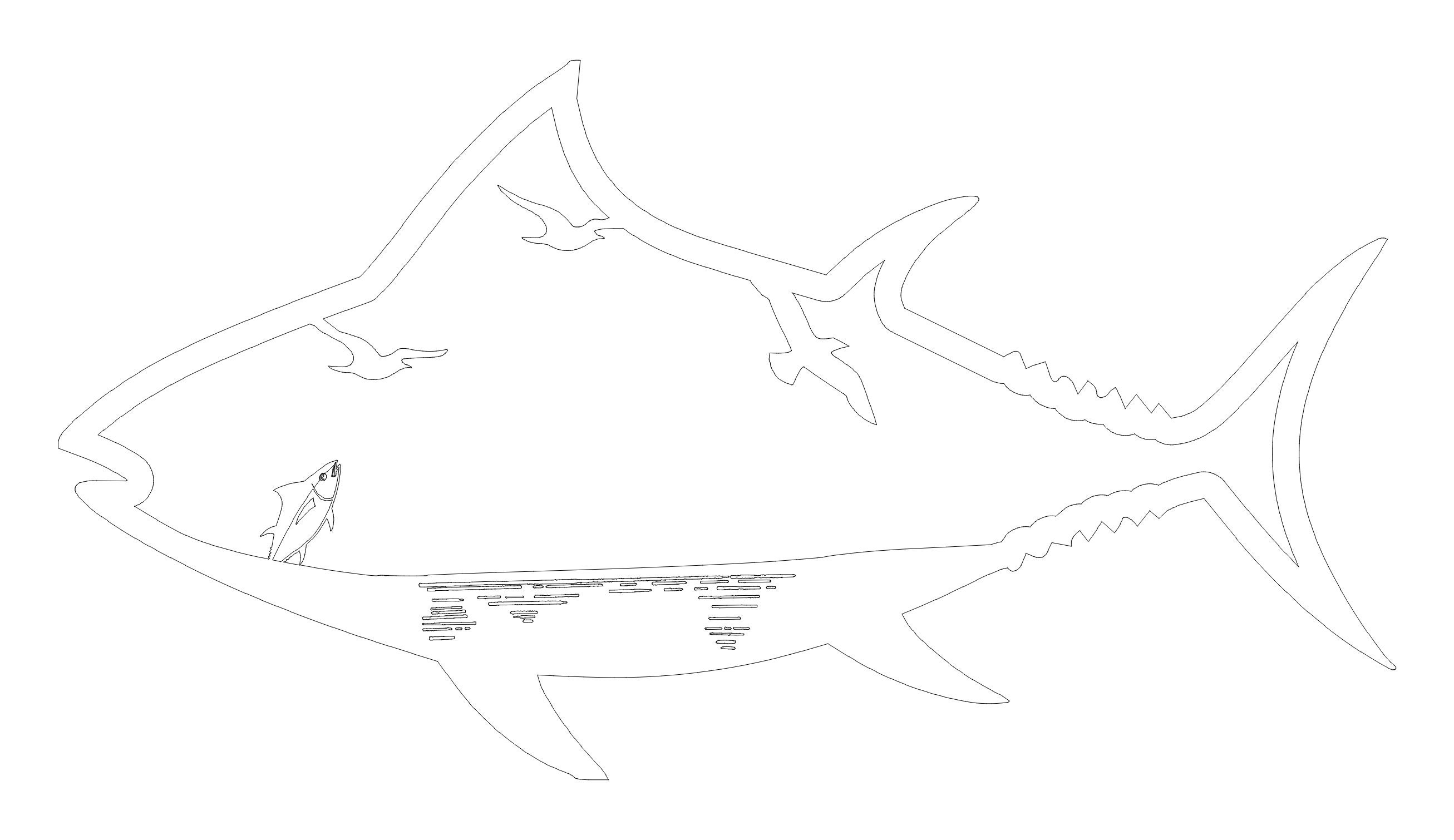 Bluefin Tuna Artwork With Fishing Scene Glowforge Xtool Lightburn SVG ...