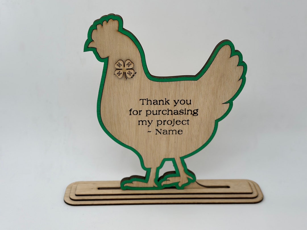 Personalized Chicken Trophy: Livestock Show Award, Buyer Gift - Etsy