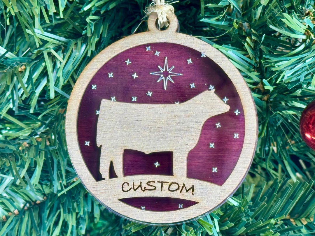 Fancy Cattle Ornaments for Christmas, Thank You Gift Idea, Buyer Gift ...