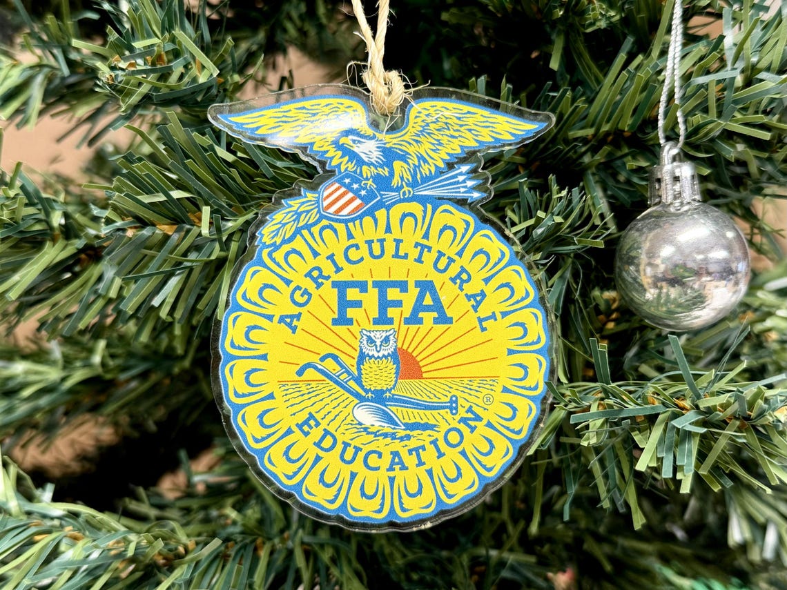 Official FFA Emblem Christmas Ornament for Students Advisors Alumni and ...