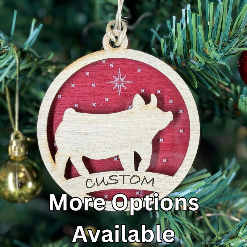 Piglet Christmas Tag - Etsy