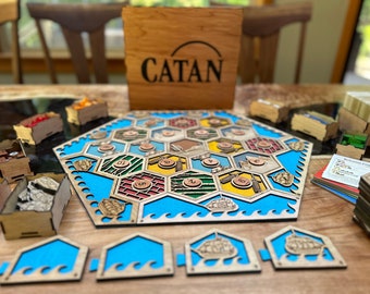 Catan-inspired Boardgame - Laser Template & Glowforge File Download - Etsy