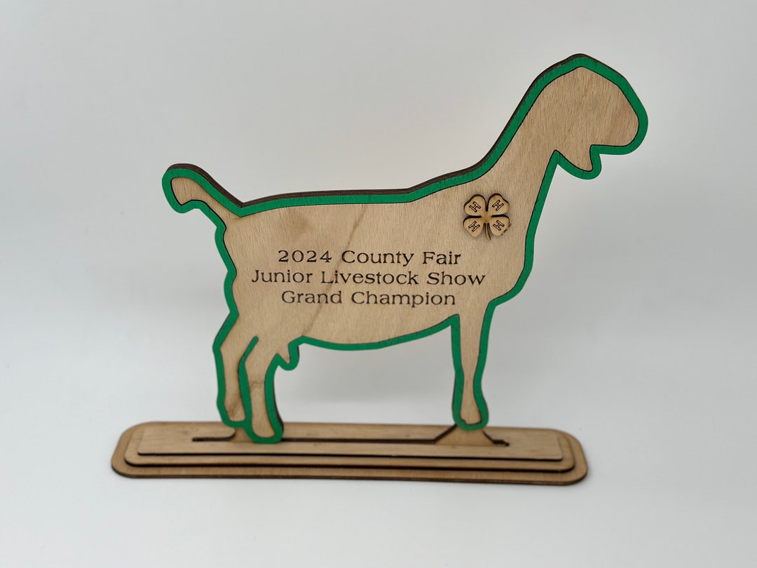 Nubian Dairy Goat Show Award for Livestock Show Expo 4H 4-H Trophy - Etsy