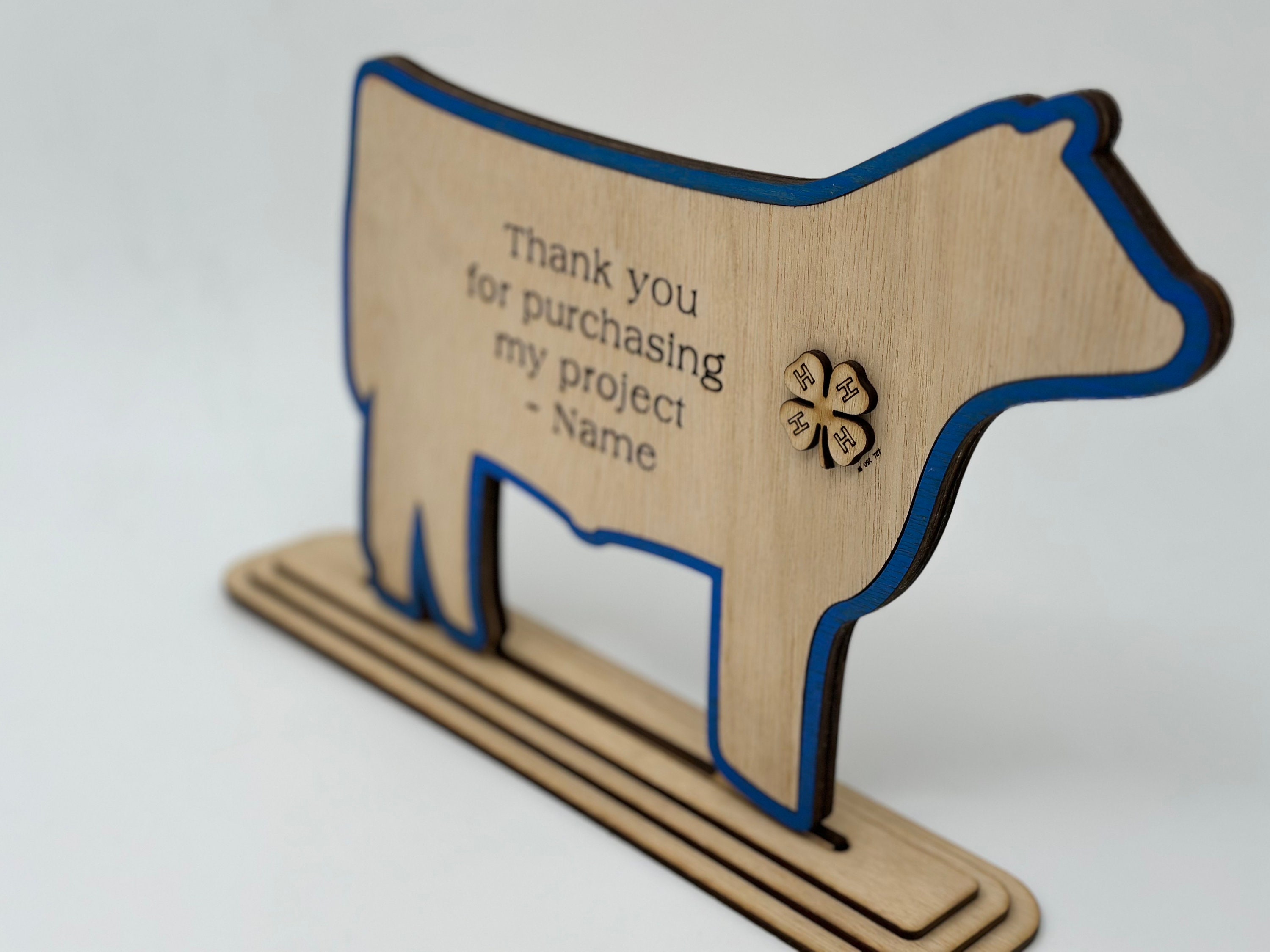 Handcrafted Wooden Steer Trophy: Livestock Show Buyer Gift - Etsy