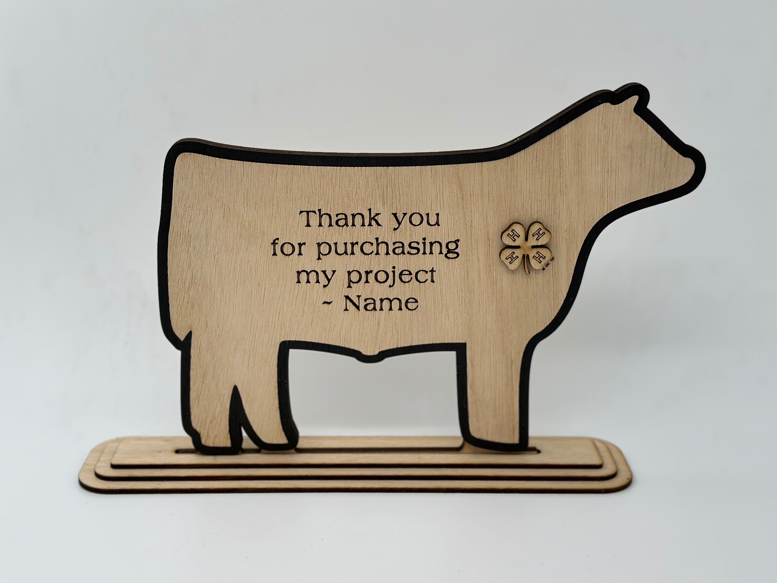 Handcrafted Wooden Steer Trophy: Livestock Show Buyer Gift - Etsy