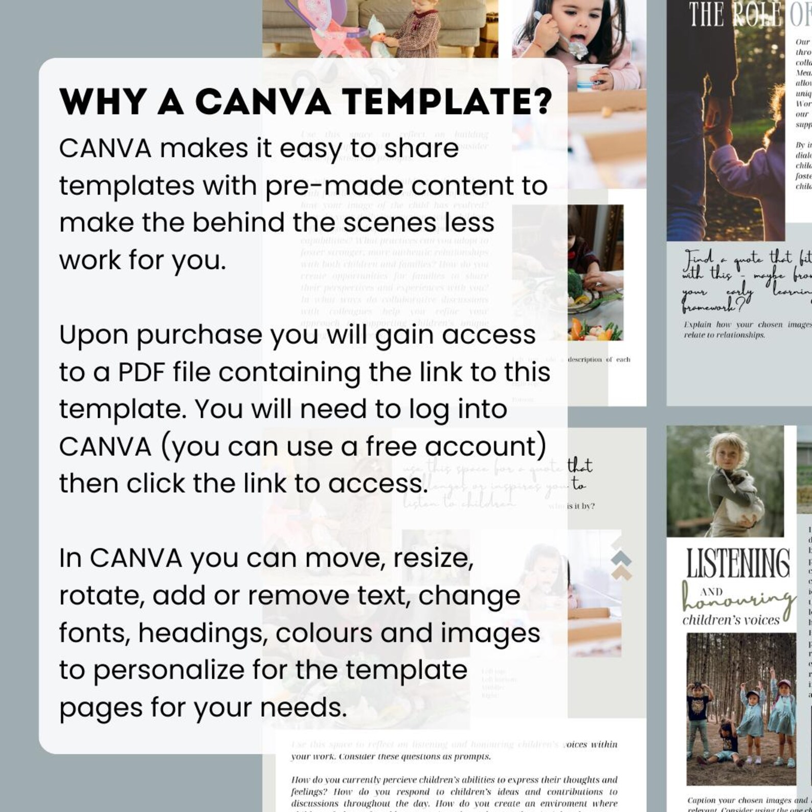 Image of the Child Reflective Questions | Educator Canva Template (6 ...