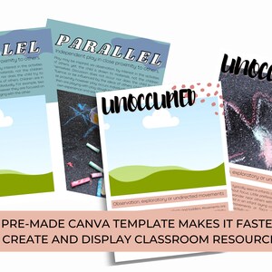 6 STAGES OF PLAY Poster Template for Canva | Pre-written Add Your Own ...
