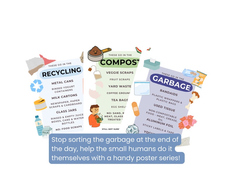 Classroom Garbage Bin Sorting Editable Canva Template, Compost ...