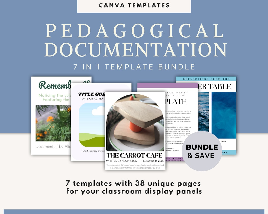 Pedagogical Narration 7 in 1 Template Bundle 7 Documentation Templates ...
