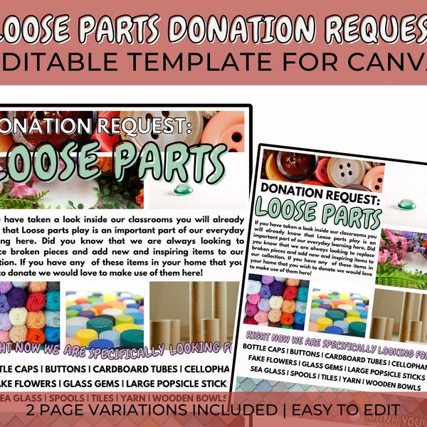 Loose Parts Template - Etsy