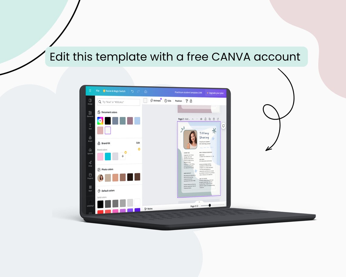 ECE Classroom Practicum Student Introduction Poster | CANVA Template ...