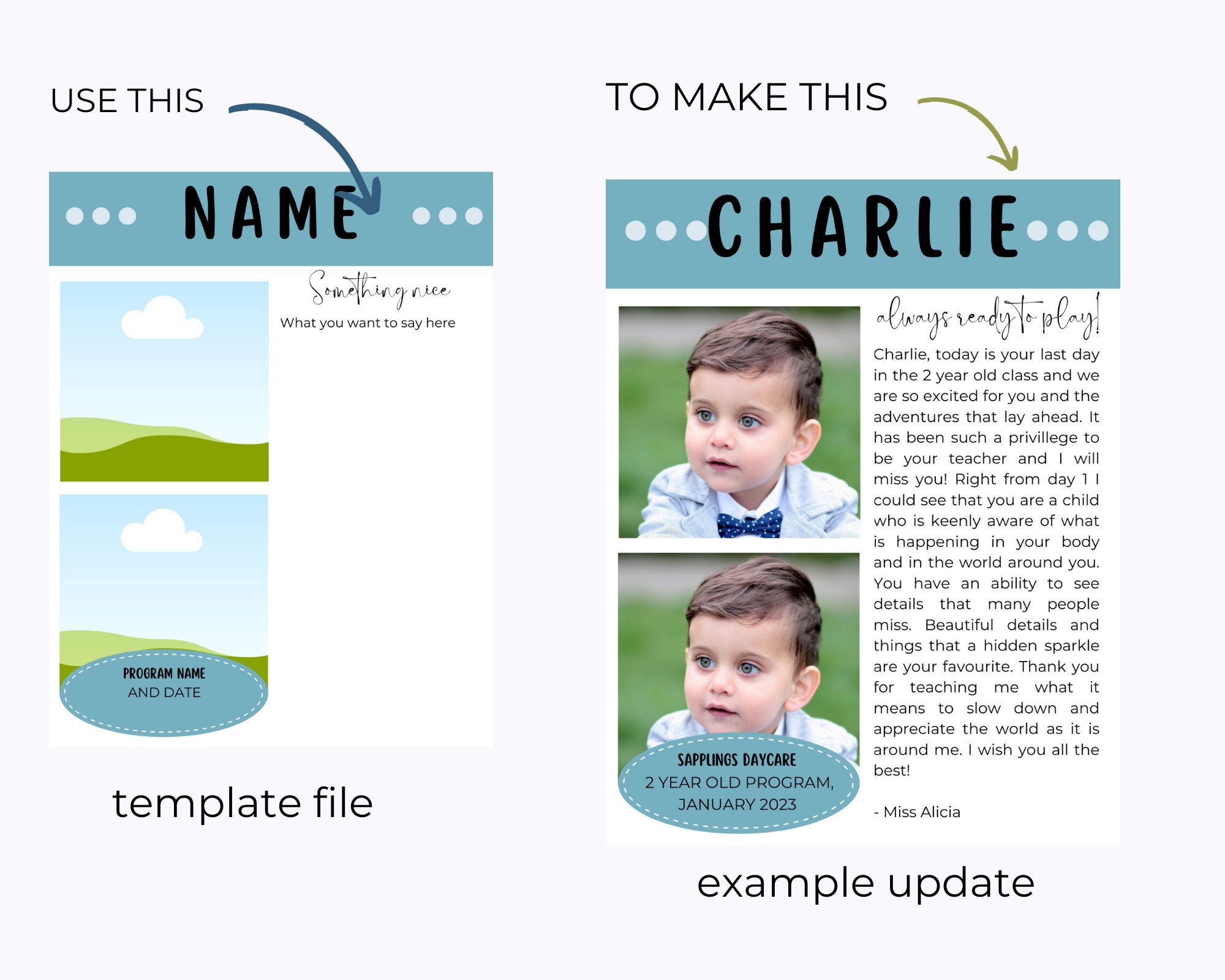 Editable Child Documentation Template | Canva Pedagogical Pages (PDF ...