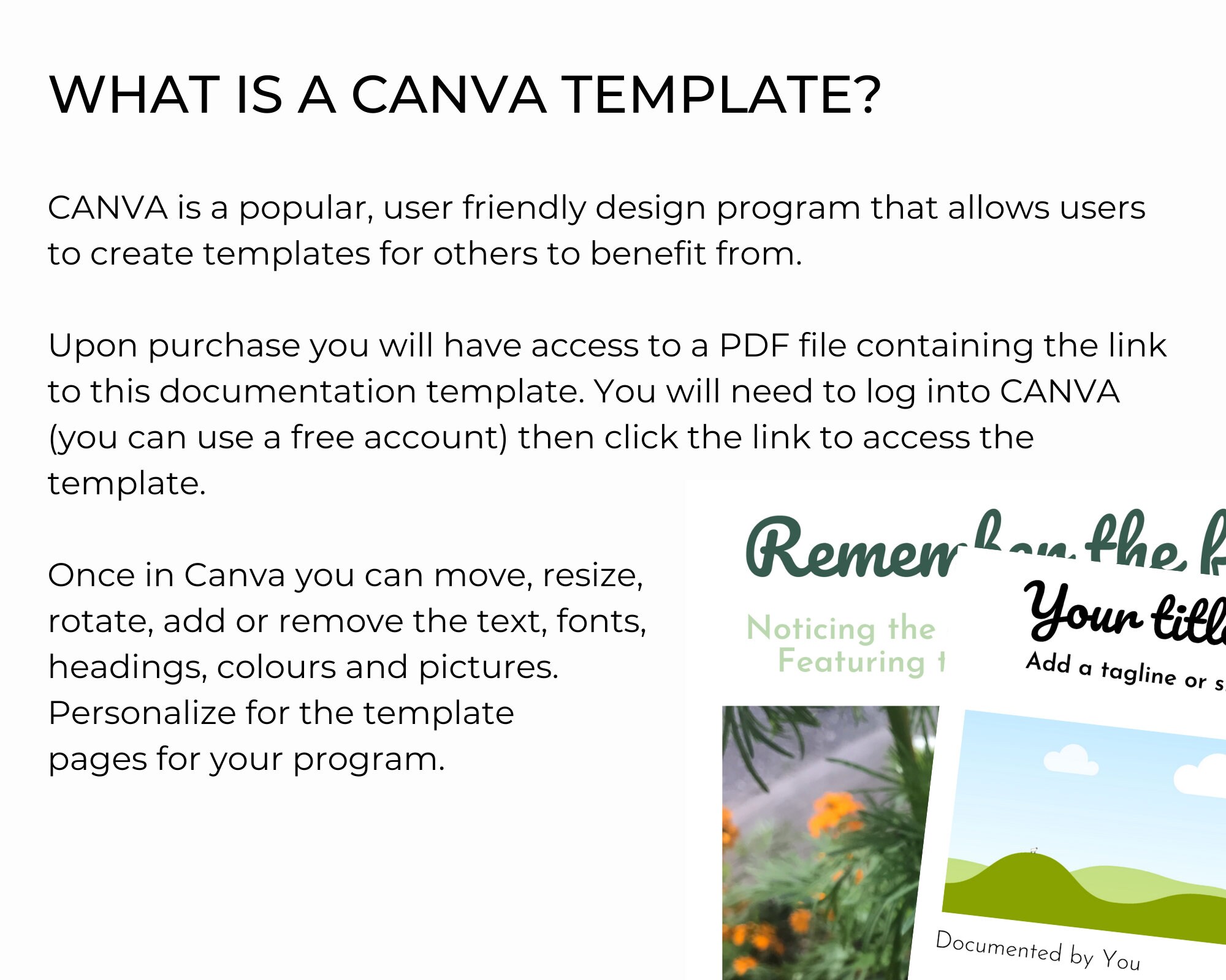 Pedagogical Narration 7 in 1 Template Bundle 7 Documentation Templates ...