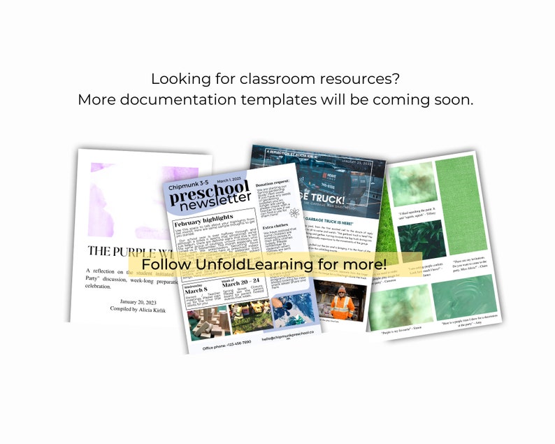 ECE Documentation Template | 6 Page Pedagogical Narration, Editable ...