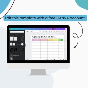 ECE Professional Development Record CANVA Template (digital Download ...