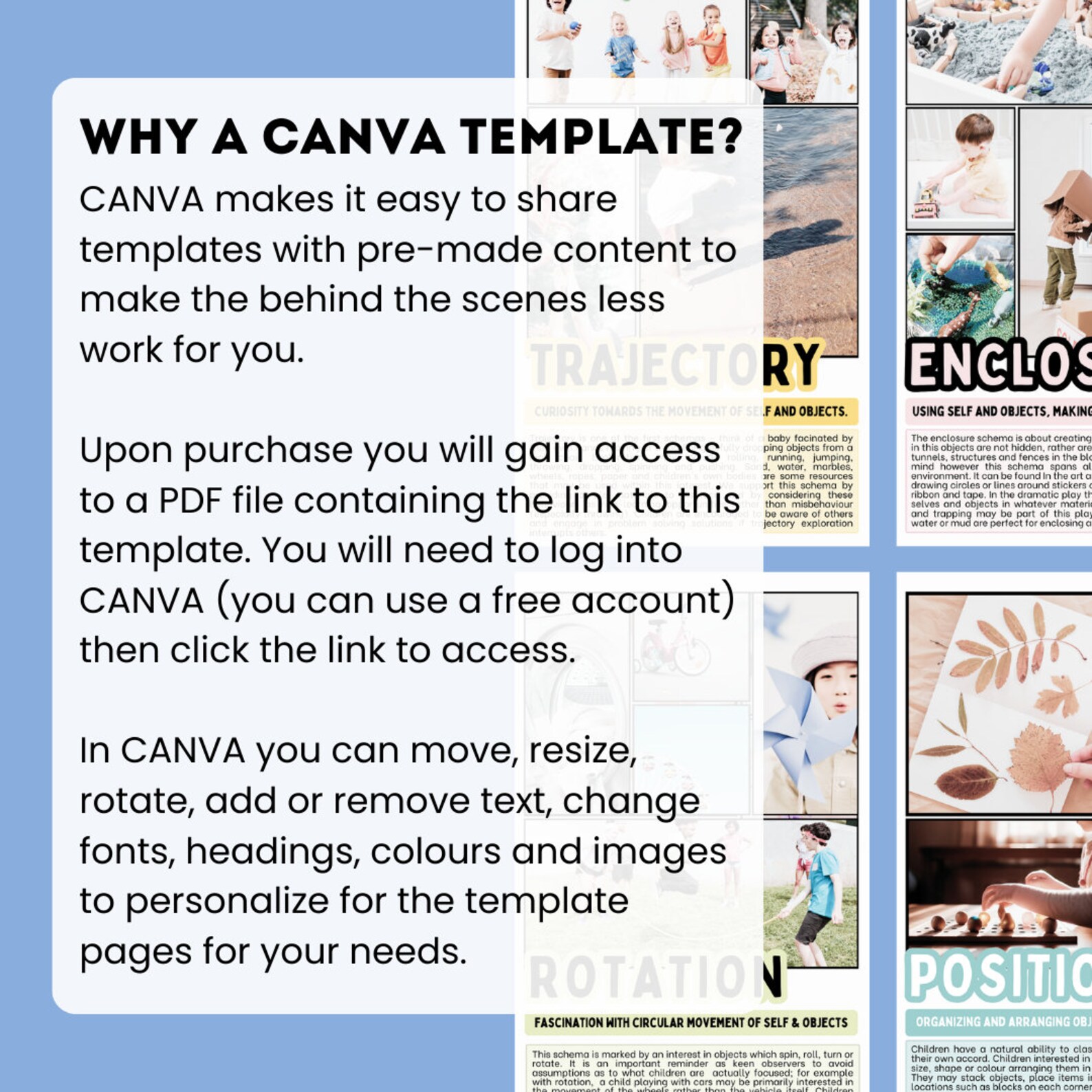 SCHEMA PLAY Posters Editable CANVA Template, 9 Play Schema Parent ...