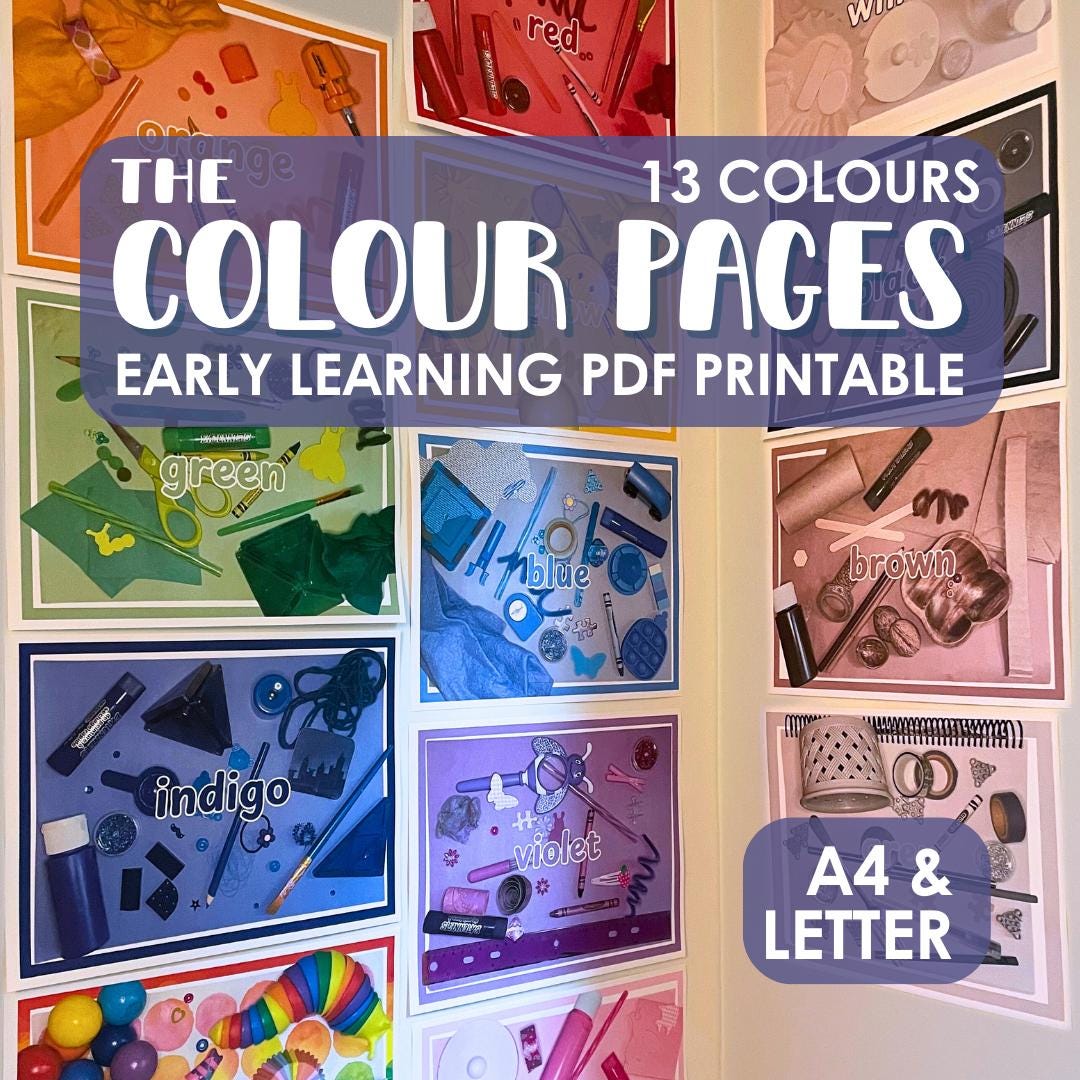 Color Learning Posters, Reggio Inspired Classroom Decor (PDF) - Etsy