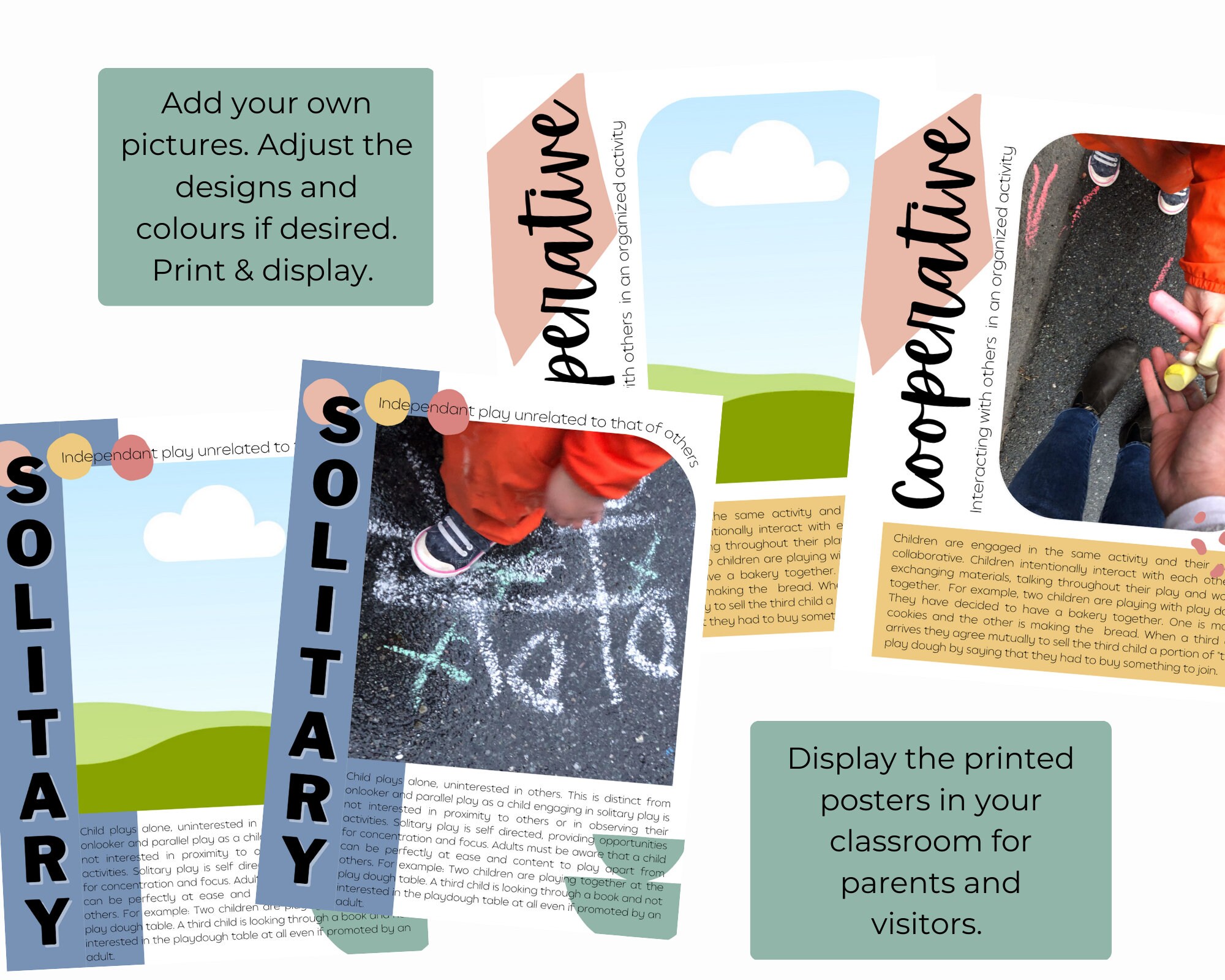 6 STAGES OF PLAY Poster Template for Canva | Pre-written Add Your Own ...