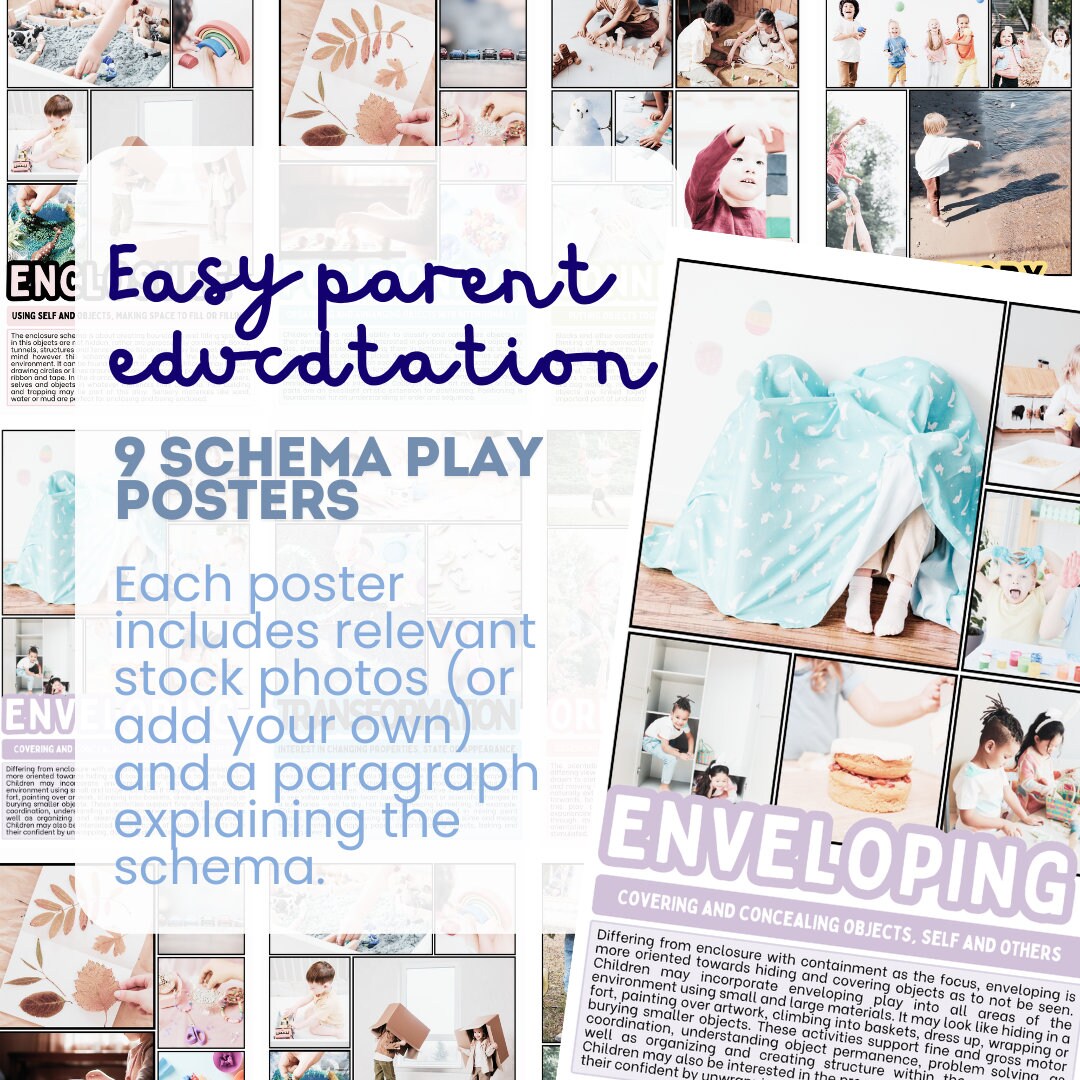 SCHEMA PLAY Posters Editable CANVA Template, 9 Play Schema Parent ...