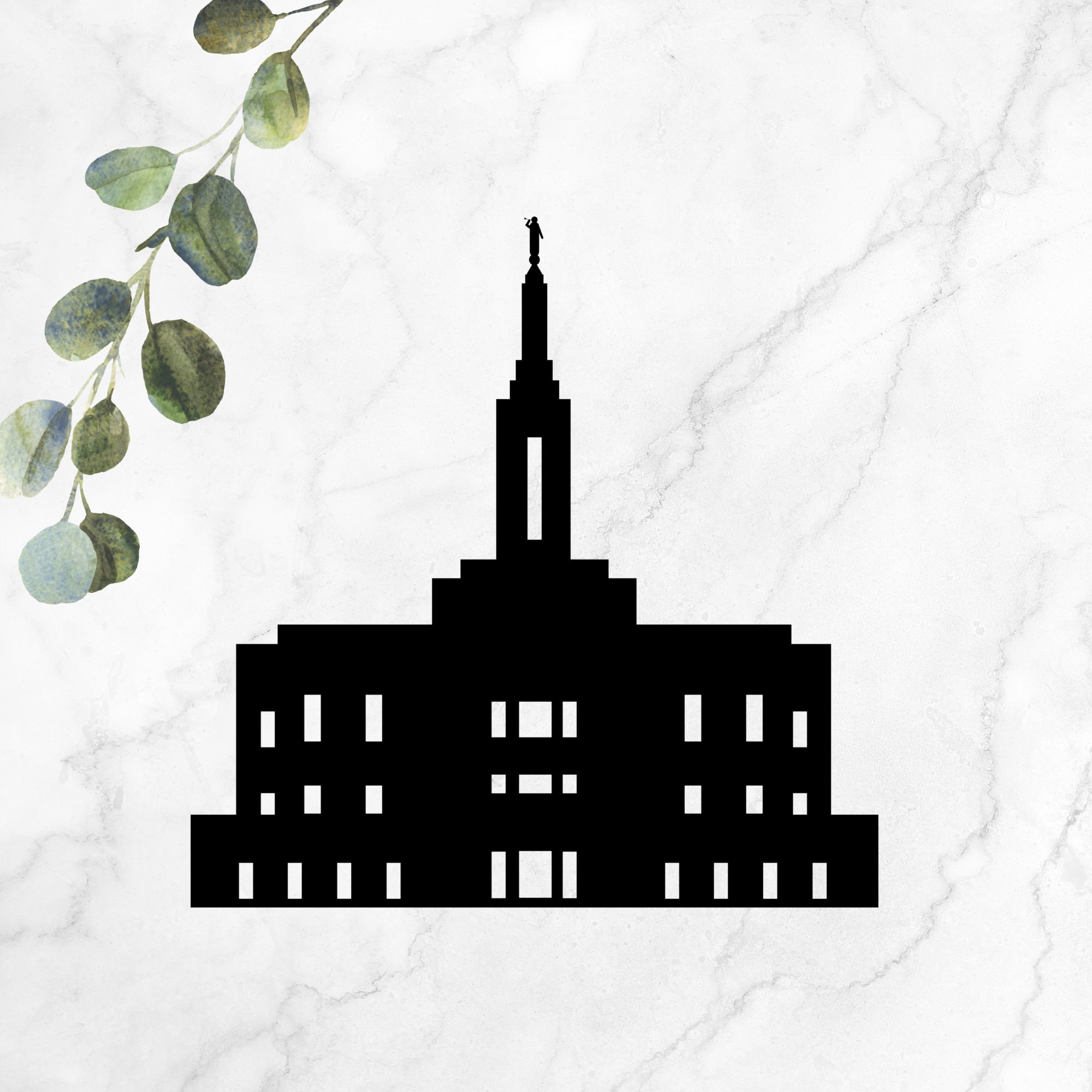 Pocatello Idaho Temple LDS - SVG, PNG, Cricut, Silhouette - Digital ...