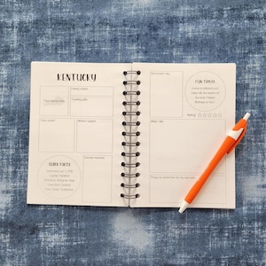 USA Travel Journal With Stickers - Memory Keepsake Book for Each State ...
