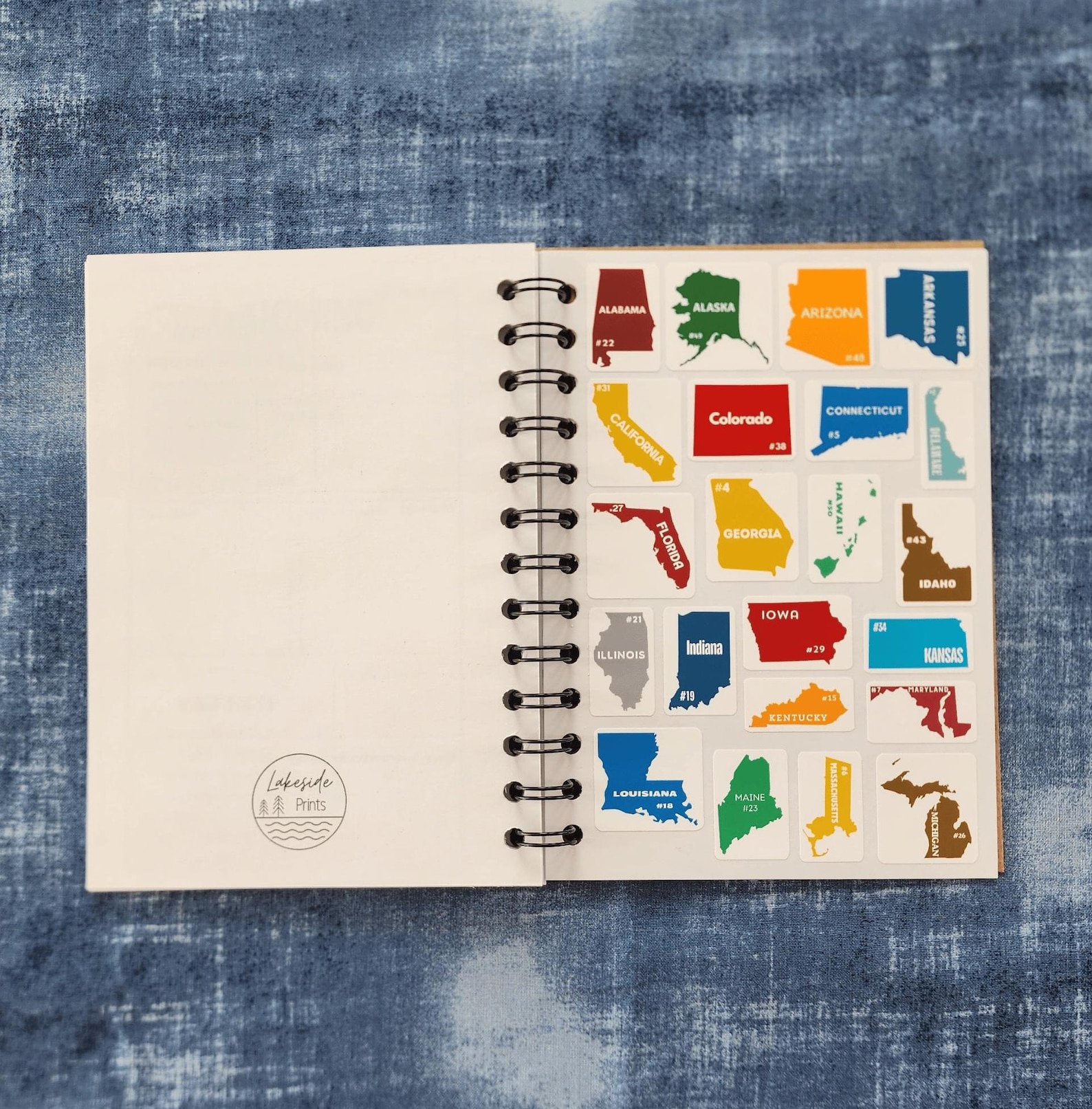 USA Travel Journal With Stickers - Memory Keepsake Book for Each State ...