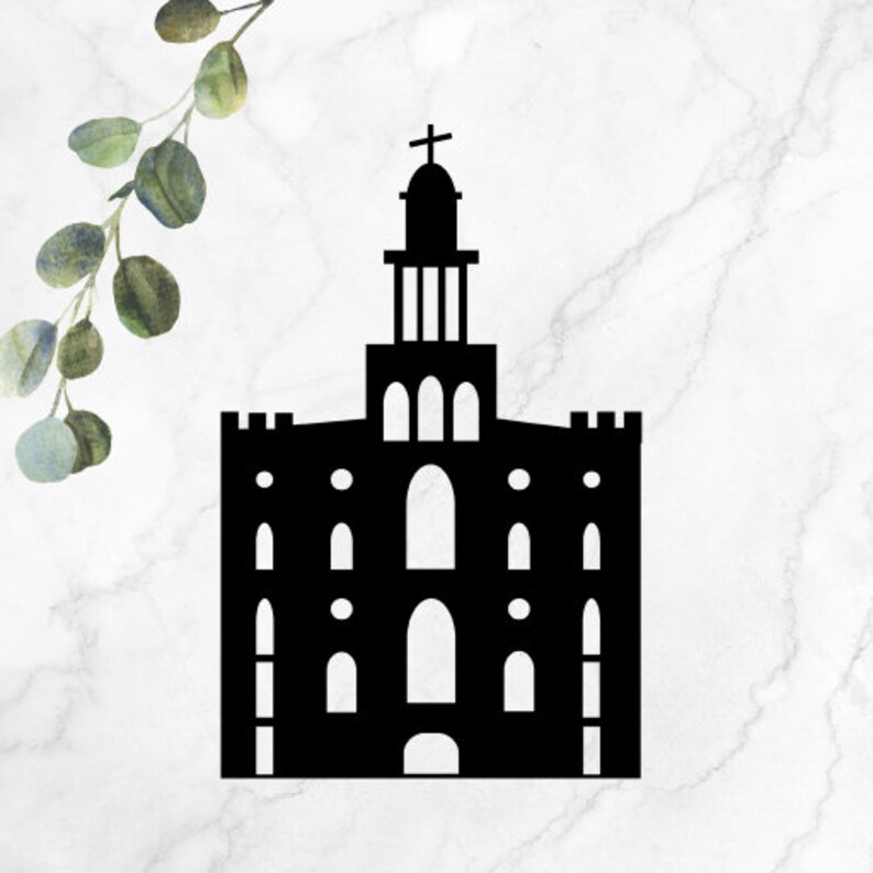 St. George Utah Temple LDS - SVG, PNG, Cricut, Silhouette - Digital ...