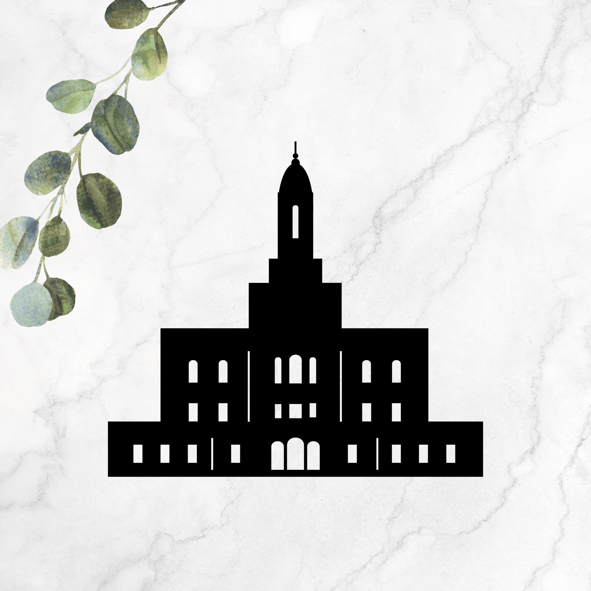Deseret Peak Utah Temple LDS - SVG, PNG, Cricut, Silhouette - Digital ...