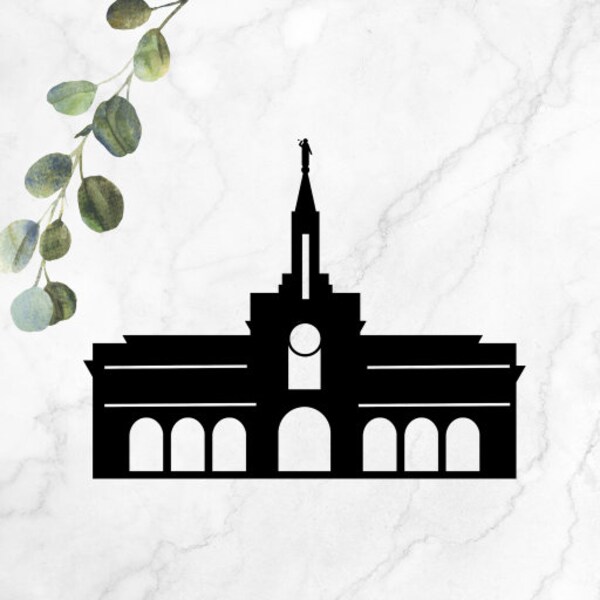 Bountiful Temple Silhouette - Etsy