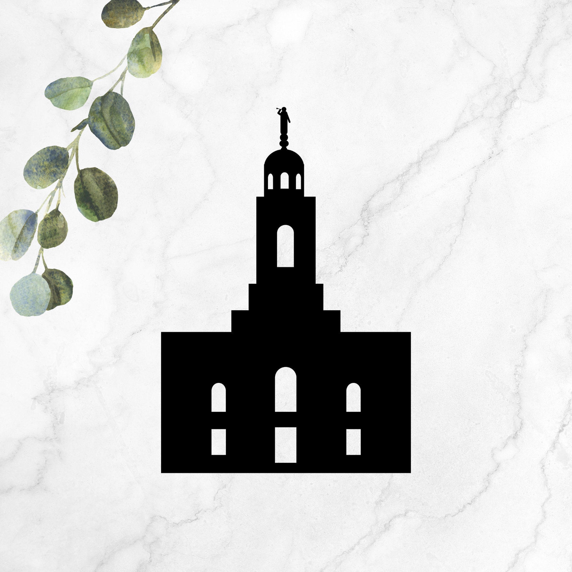 Feather River California Temple LDS - SVG, PNG, Cricut, Silhouette ...