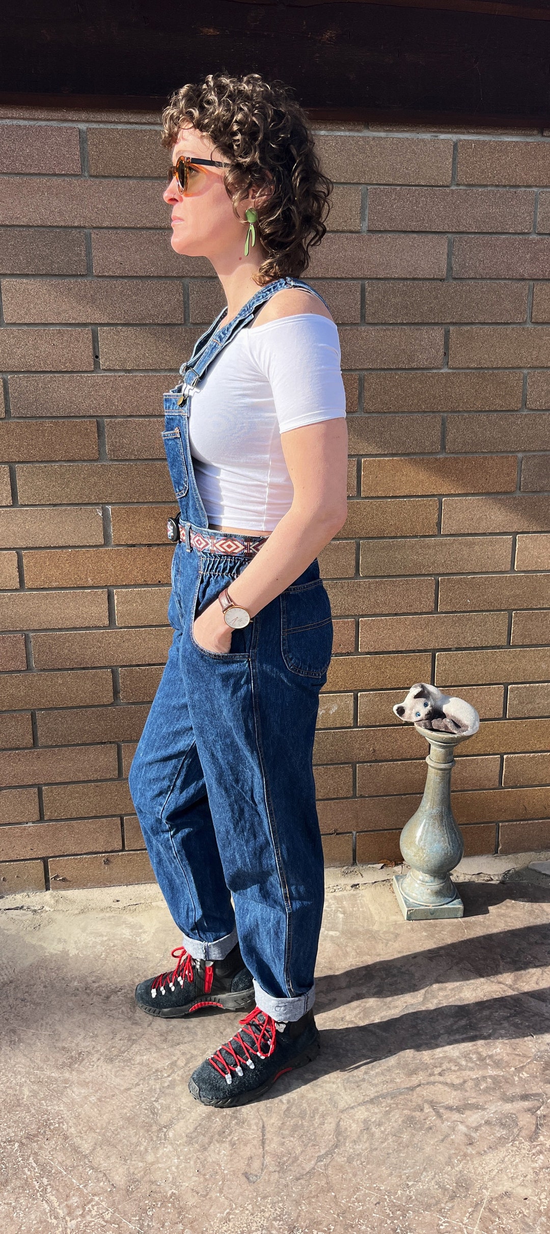Fitted Vintage Denim International Roughwear Overalls 1990's WOMEN'S ...