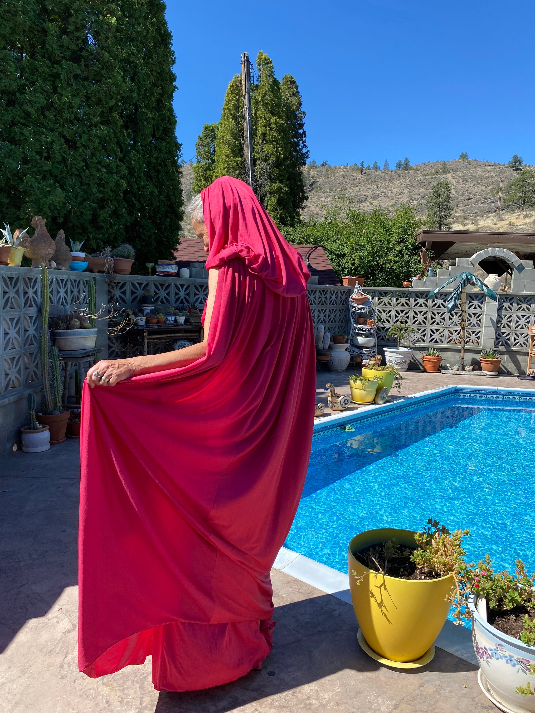 70s Full Length Roman Style Gown Barbie Pink Size Medium - Etsy