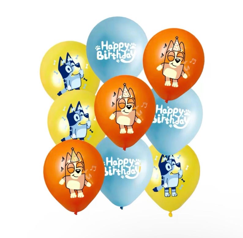 Bluey Party Ballons, Blue Dog Paw Theme Party, Kids Birthday Party ...