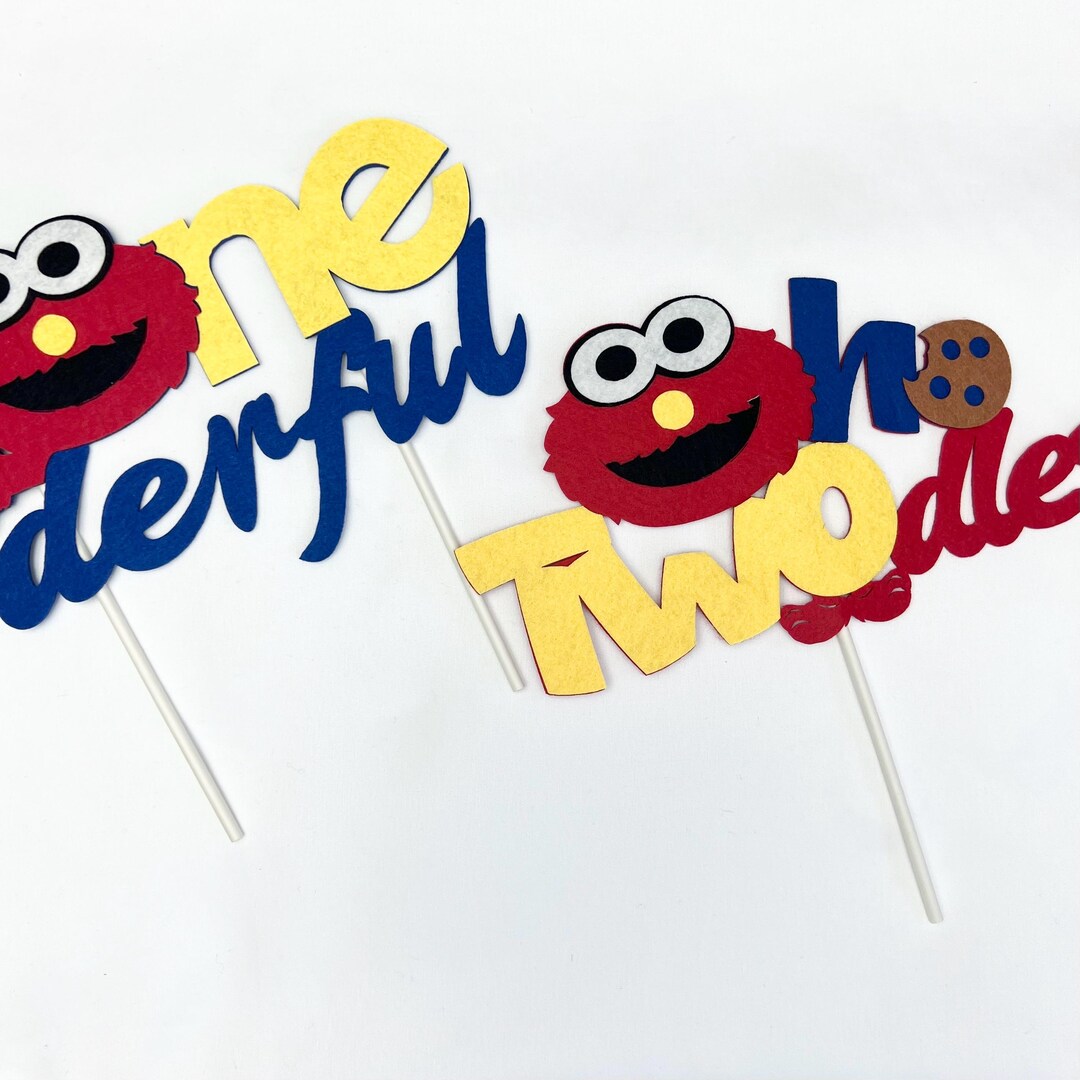 Elmo Cake Topper, 1st/2nd Birthday Cake Topper, Elmo Party Decoration ...