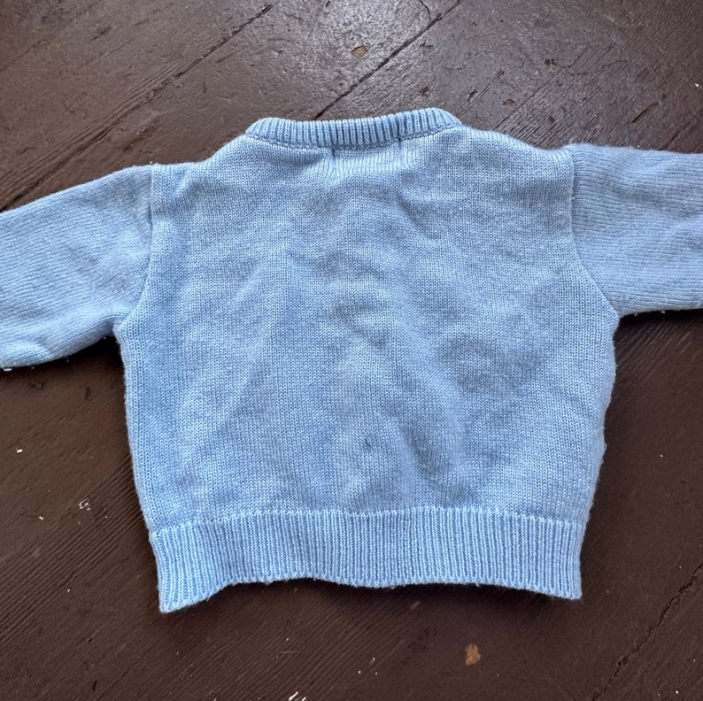 Vintage Kids Baby Blue Teddy Bear Cardigan Size 6-9 Months - Etsy