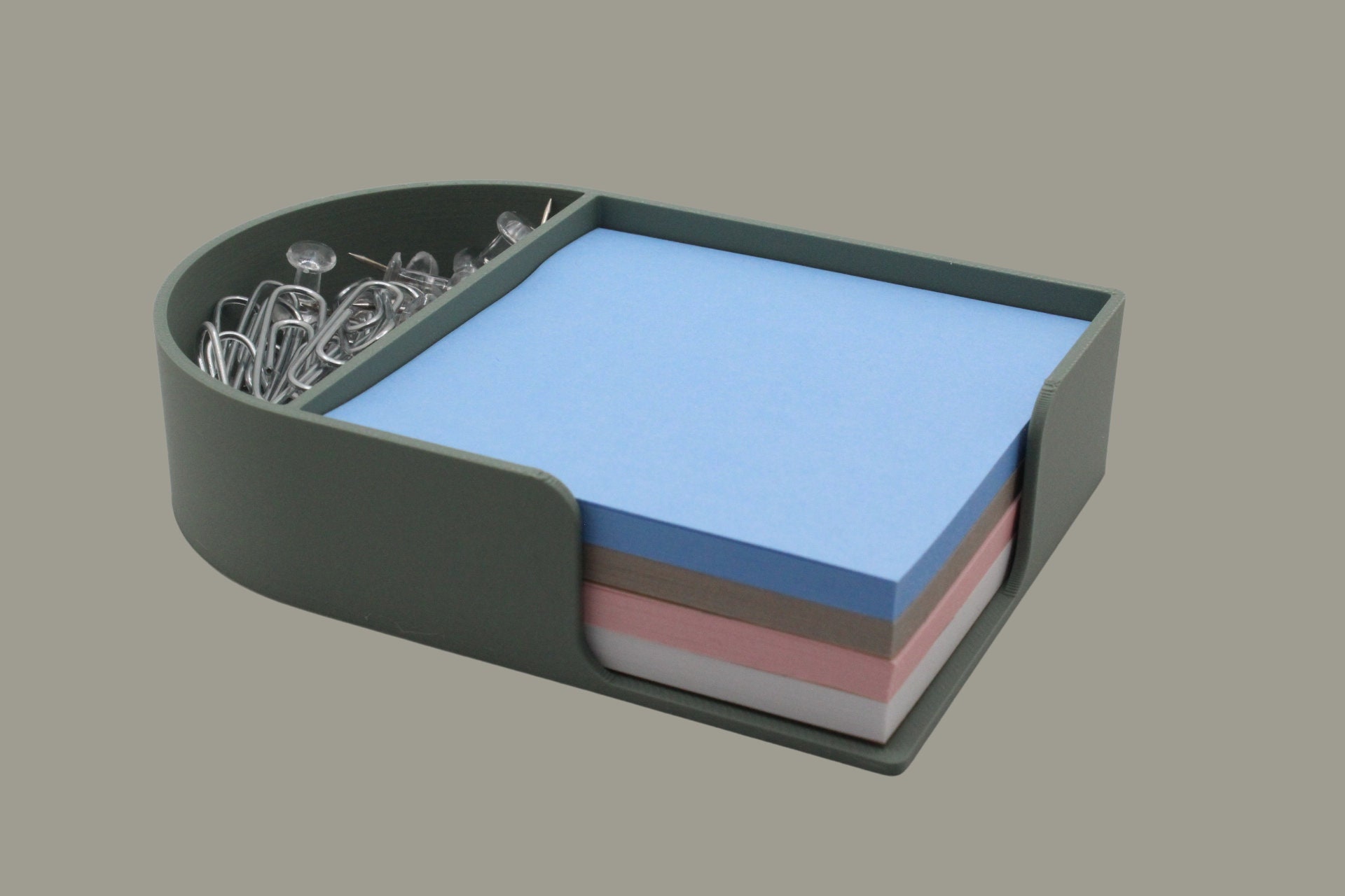 Sticky Note Holder With Side Tray Paper Clip Tray Thumb Tack Tray ...