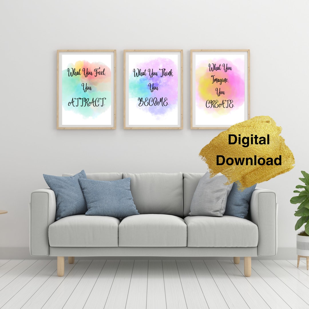 Inspirational Wall Art | Printable Wall Art | Motivational Wall Art| 3 ...