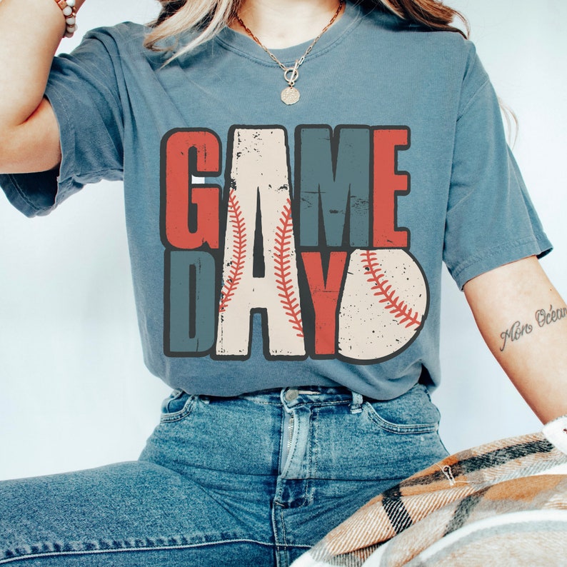 Comfort Colors Game Day Baseball T-shirt, Baseball Fan Gift, Baseball ...