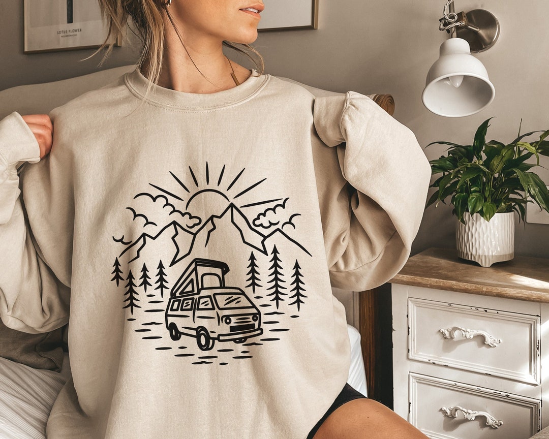 Pop-top Camper Van Sweatshirt: Van Life Adventure Shirt - Etsy