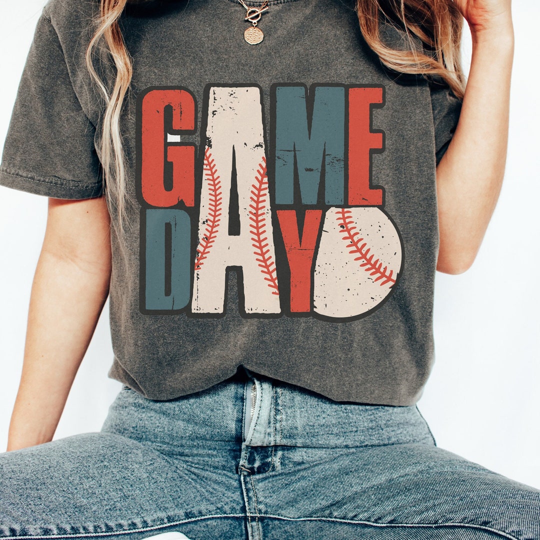 Comfort Colors Game Day Baseball T-shirt, Baseball Fan Gift, Baseball Mom Shirt, Gift for Him or ...