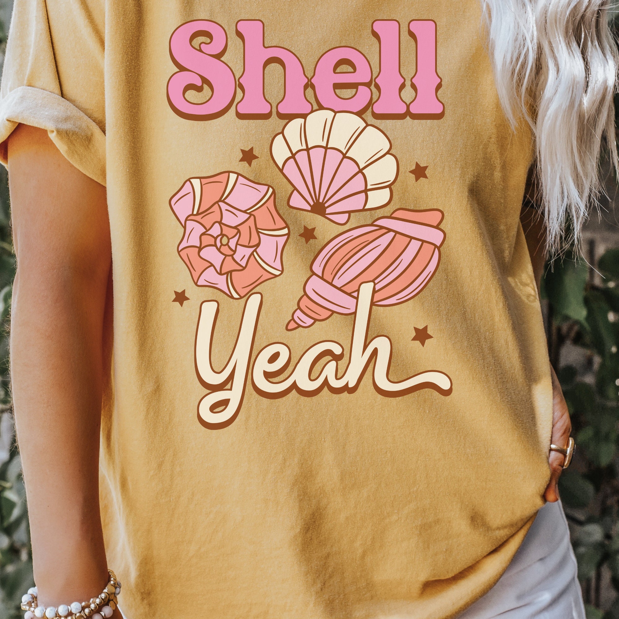Comfort Colors Retro Shell Yeah T-shirt, Beach Shirt, Shelling Shirt ...