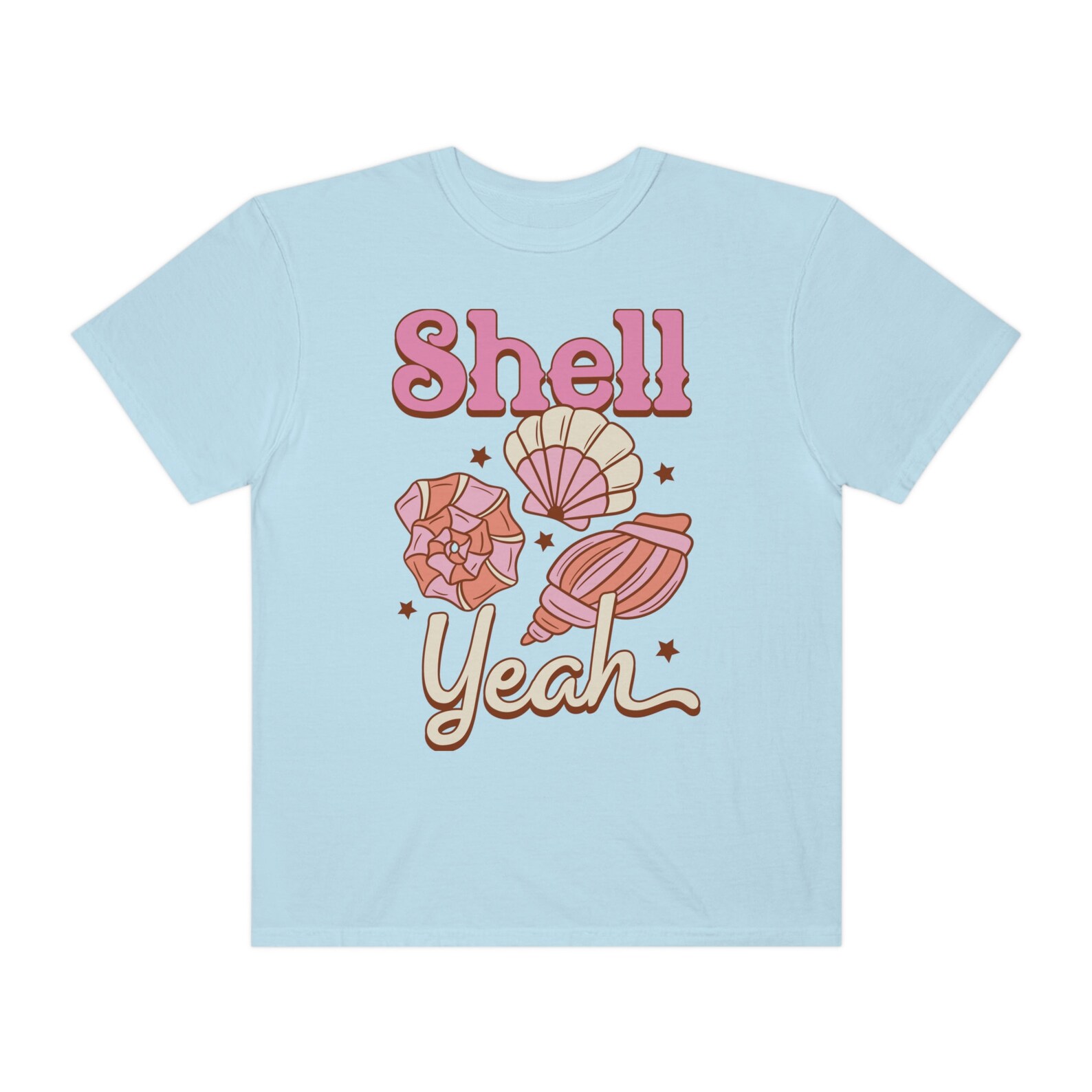 Comfort Colors Retro Shell Yeah T-shirt: Beach Vacation Tee - Etsy